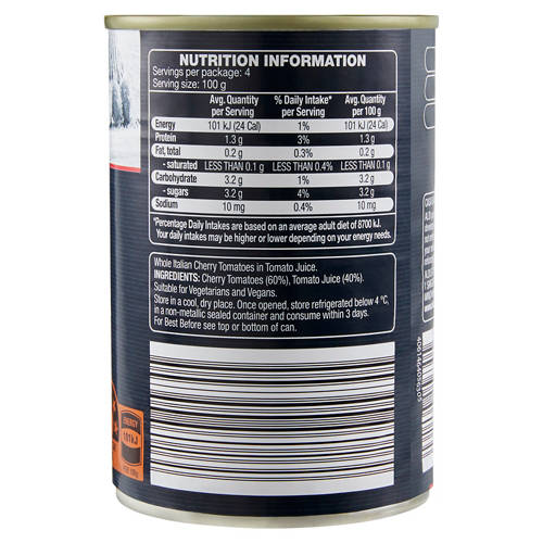 Cherry Tomatoes in Tomato Juice 400g